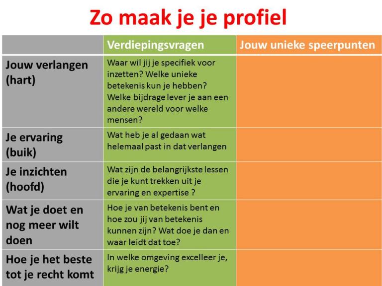 Zo maak je je eigen profiel | Leiderschap